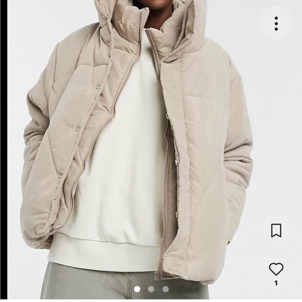 Unisex Beige Collusion Puffer Jacket - Gem